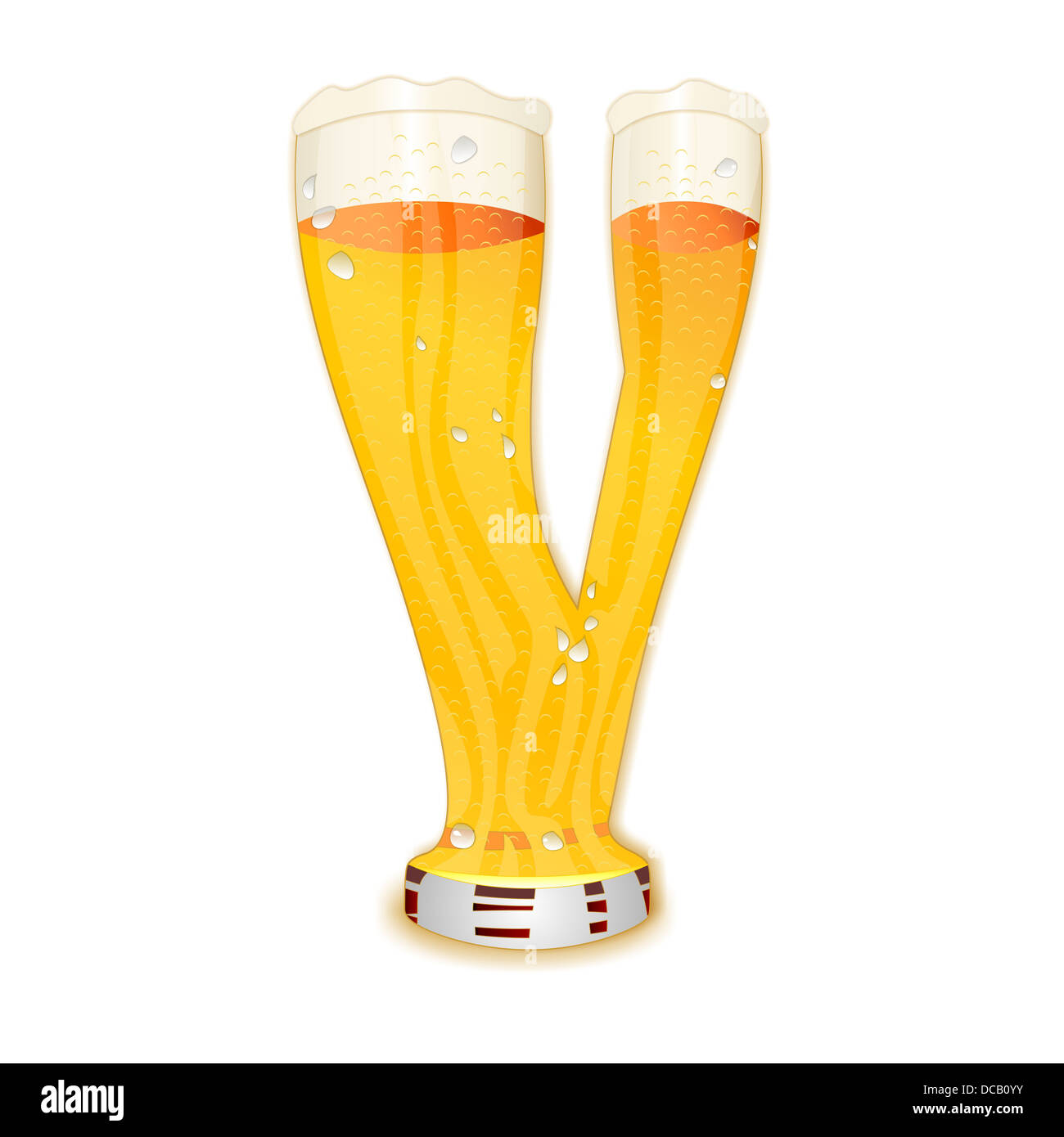 BEER ALPHABET letter V Stock Photo - Alamy