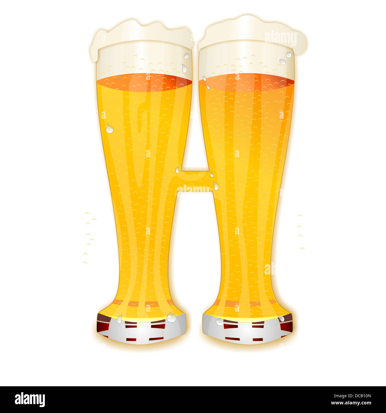 BEER ALPHABET letter H Stock Photo - Alamy