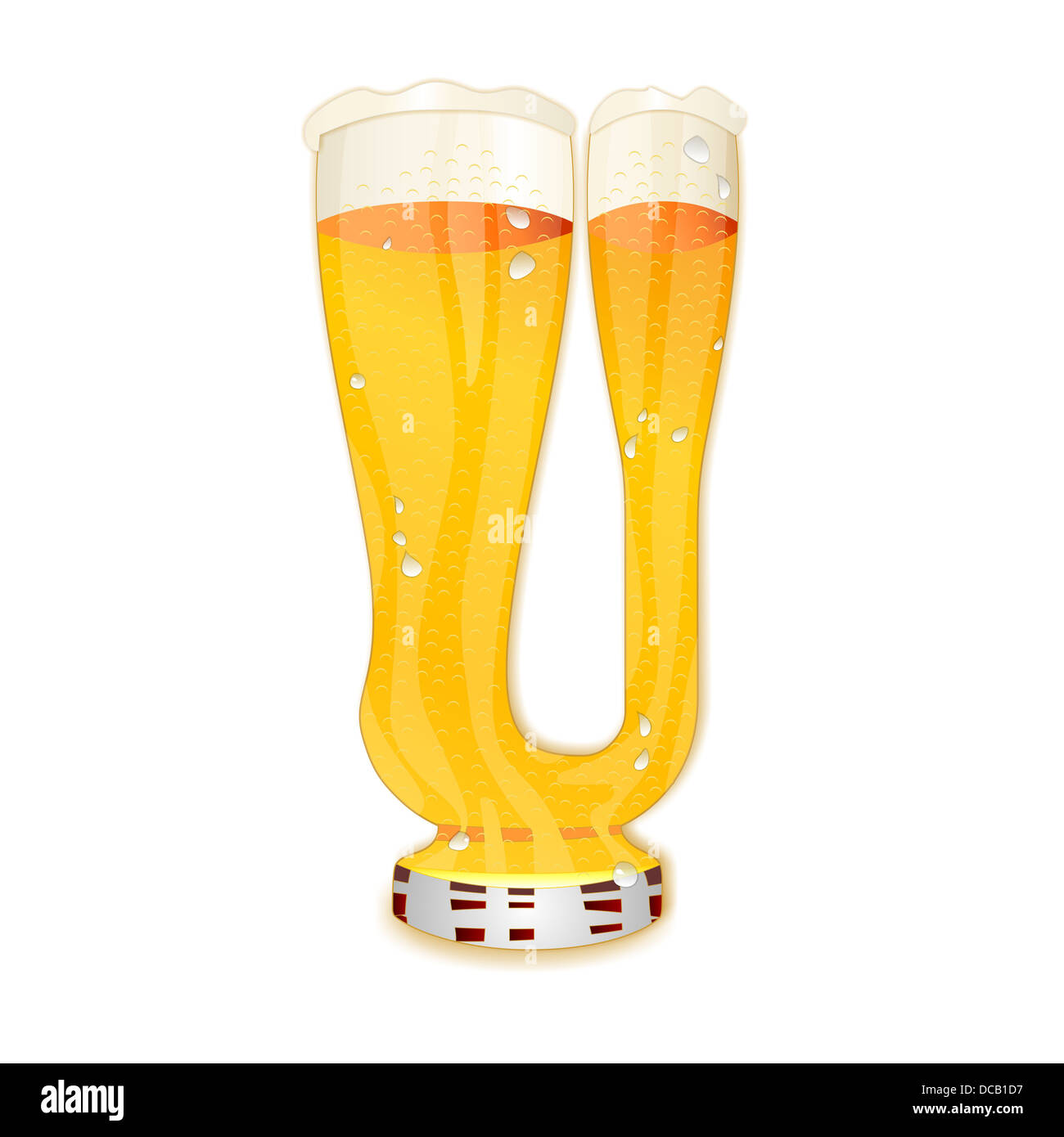 BEER ALPHABET letter U Stock Photo - Alamy