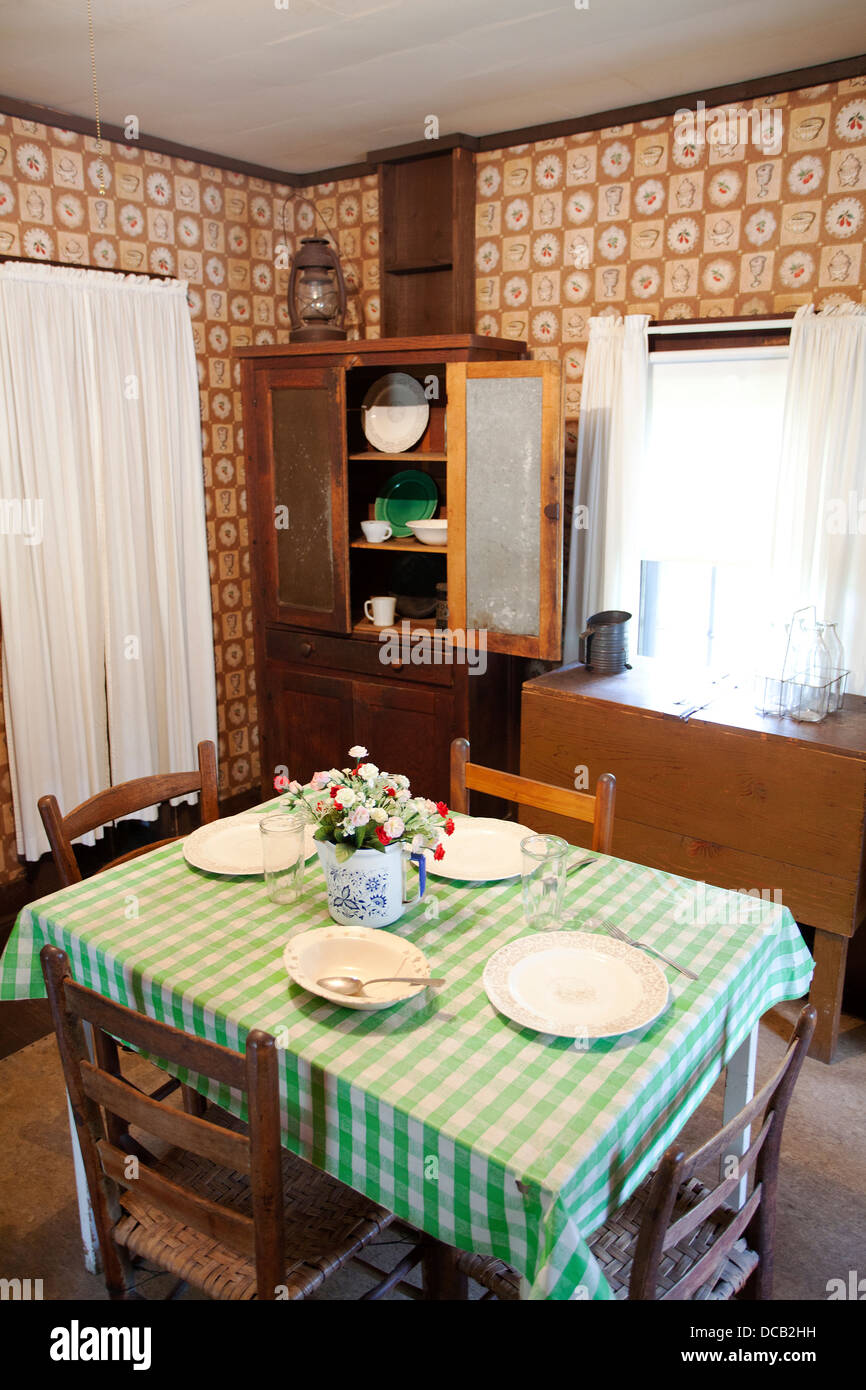 Kitchen in The two roomed shack where Elvis Presley was born and where ...