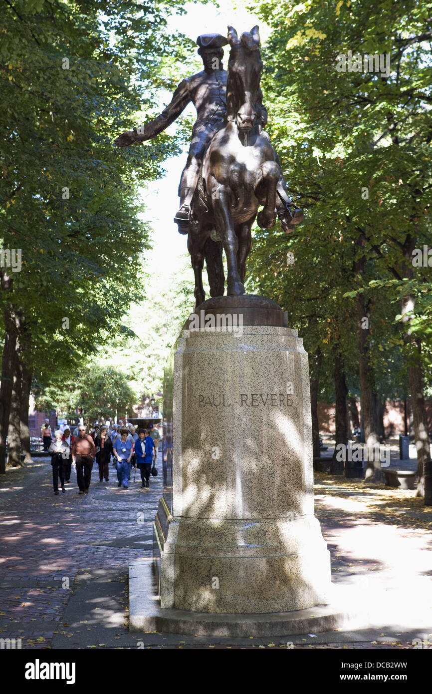 Paul Revere Statue, Boston, Massachusetts, USA Stock Photo - Alamy