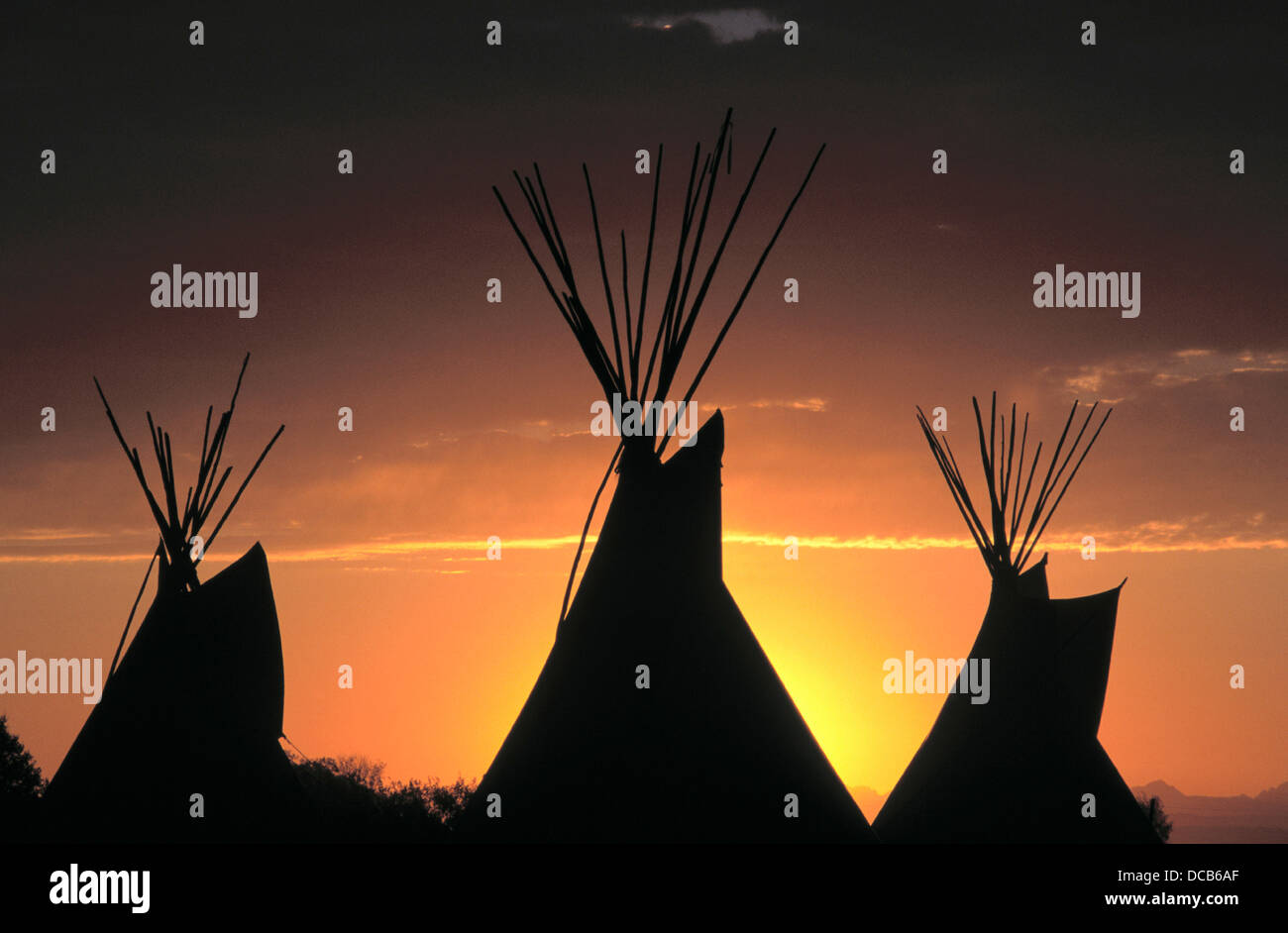 Teepee sunrise hi-res stock photography and images - Alamy