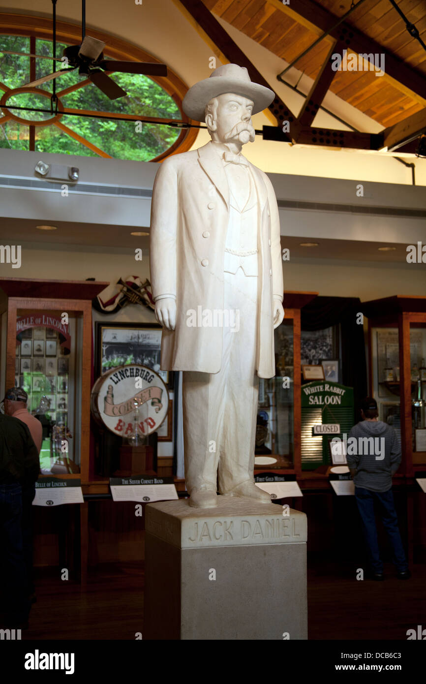 Statue of founder Jack Daniel at the Jack Daniel's distillery in ...
