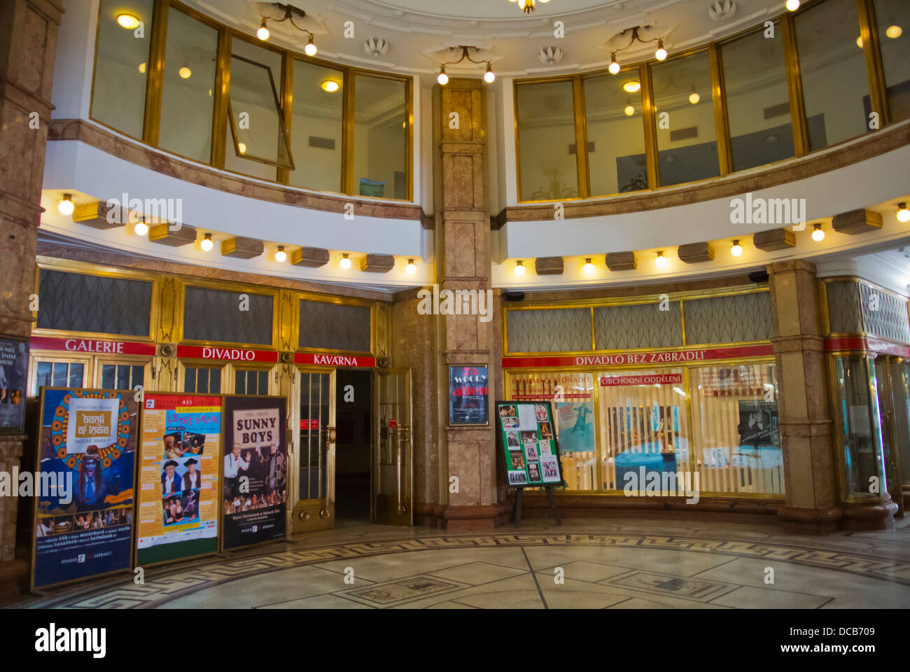 Divadlo Bez Zabradli theatre inside Palac Adria (1925) new town Prague ...