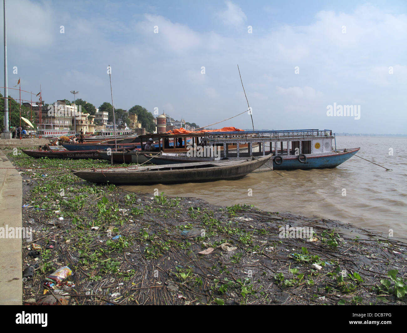 polluted River Ganges in Varanasi India Stock Photo - Alamy
