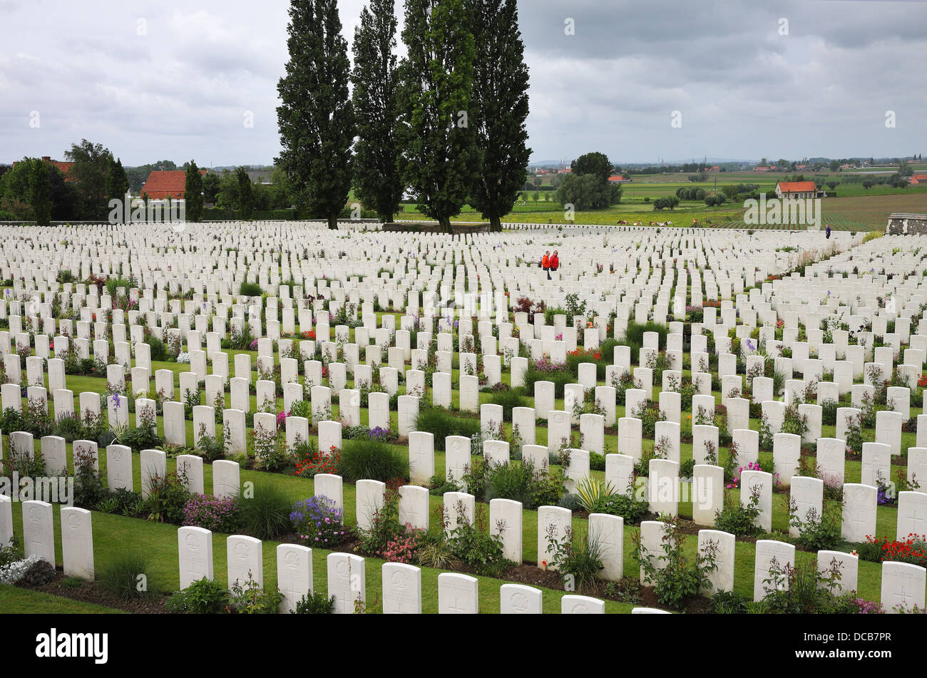 Tyne Cot World War 1 war cemetery in Flanders, Belgium Stock Photo - Alamy