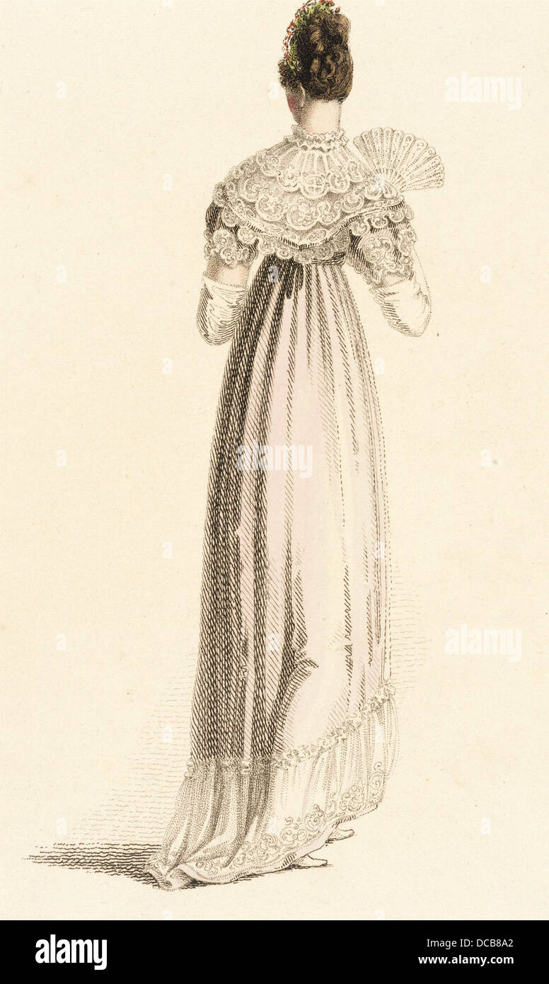 This fashion plate features an elegant opera dress, designed in a ...