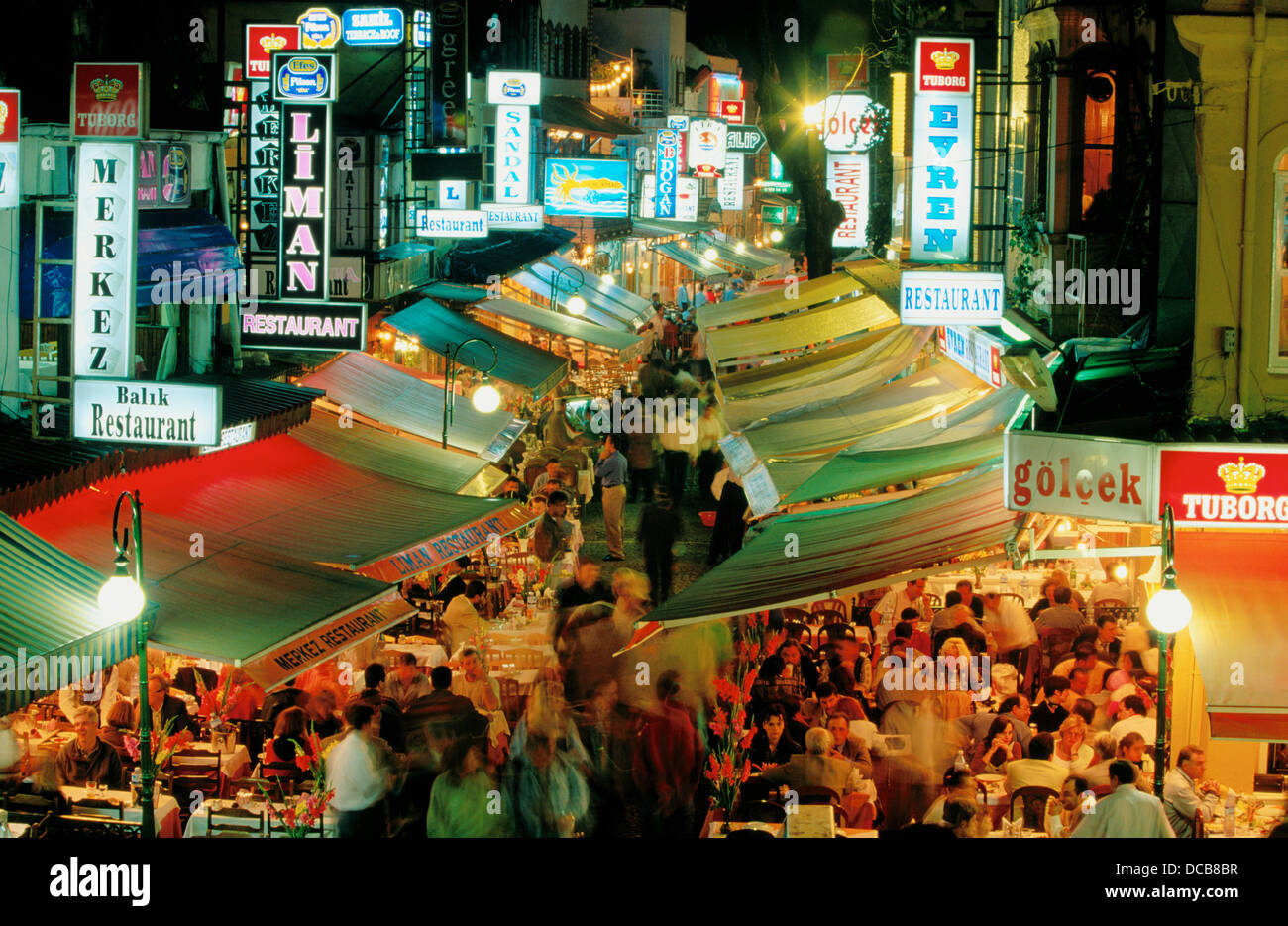 Turkey istanbul kumkapi street restaurants hi-res stock photography and ...