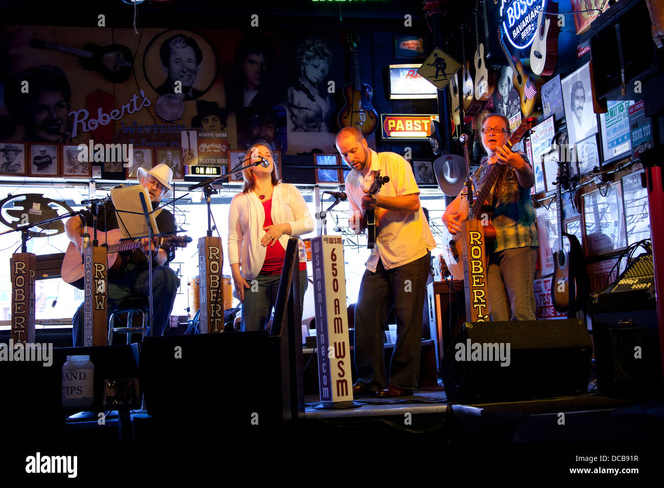 Country and Western music on stage at Roberts Western World Bar on ...