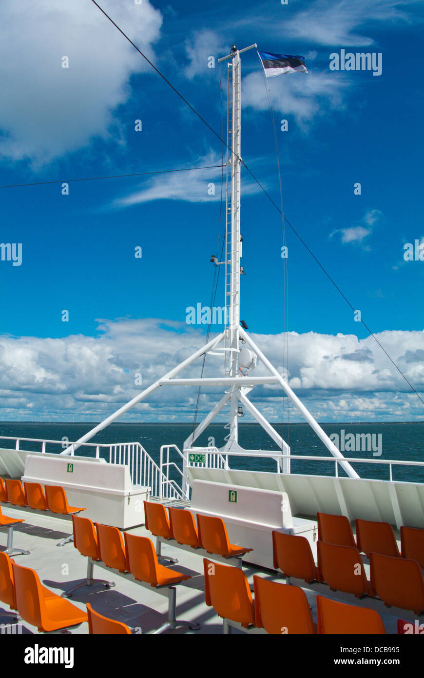 Ferry boat between Saaremaa island and mainland Estonia Baltic sea ...