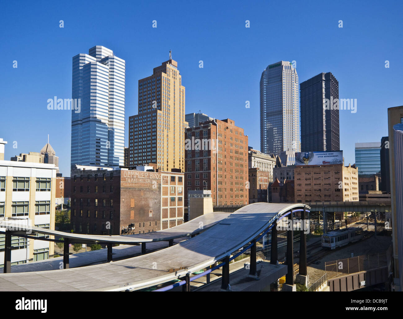 USA Pennsylvania Pittsburgh Downtown/Golden Triangle area Stock Photo ...