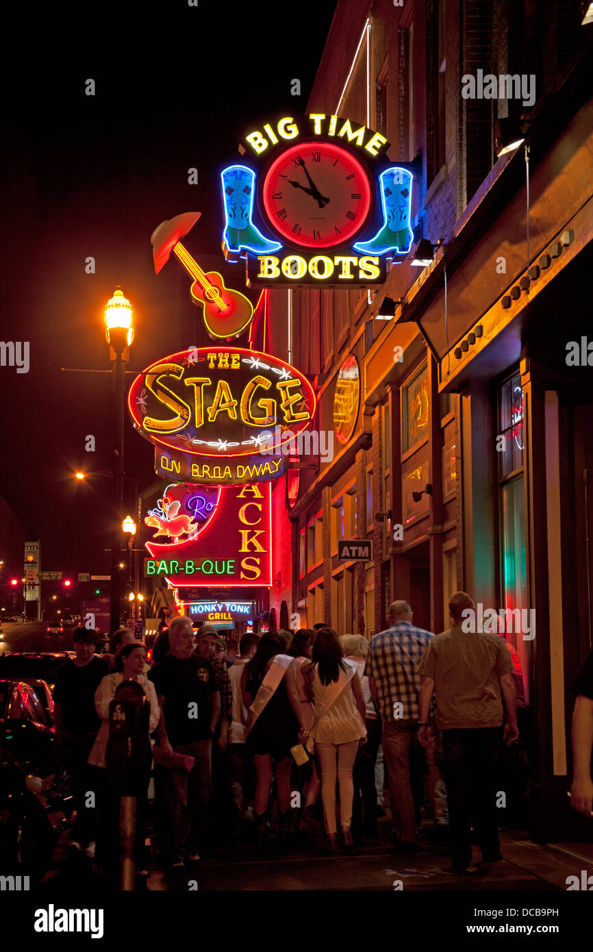 Broadway Signs At Night