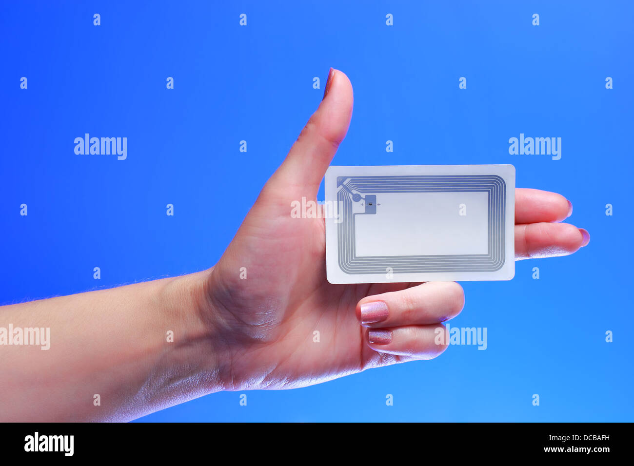 hand with EPC RFID tag Stock Photo - Alamy