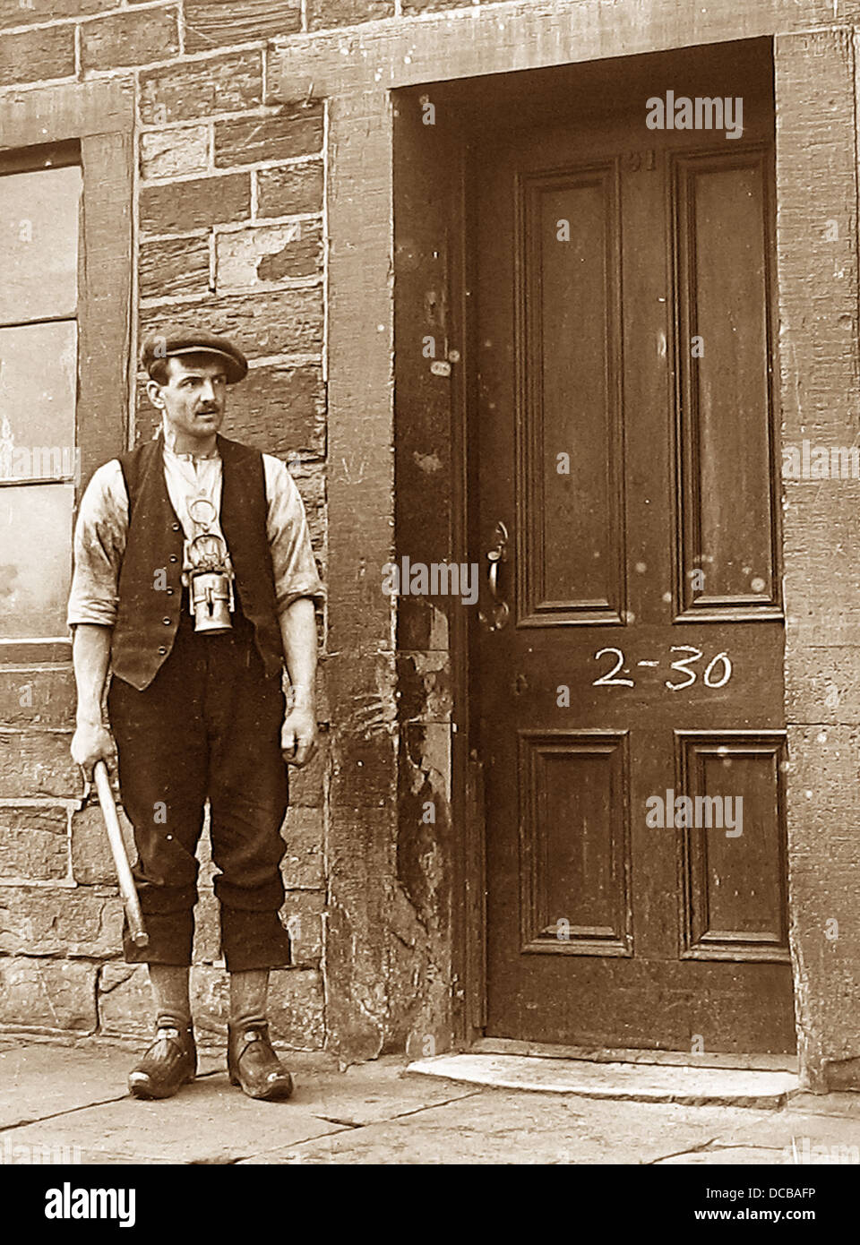 Coal Mining Knocker-up early 1900s Stock Photo - Alamy