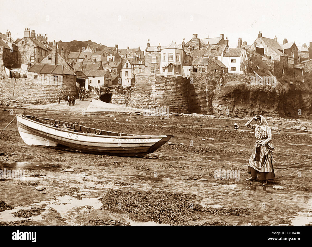 Robin Hood's Bay Victorian period Stock Photo - Alamy