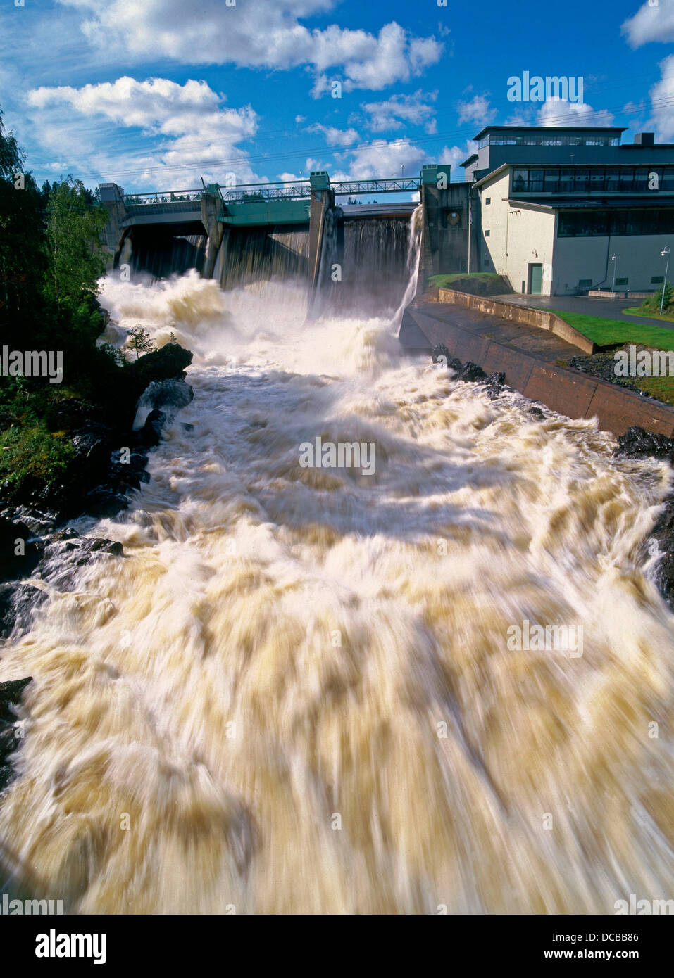 Water reservoir and power station. Västerbotten. Sweden Stock Photo - Alamy