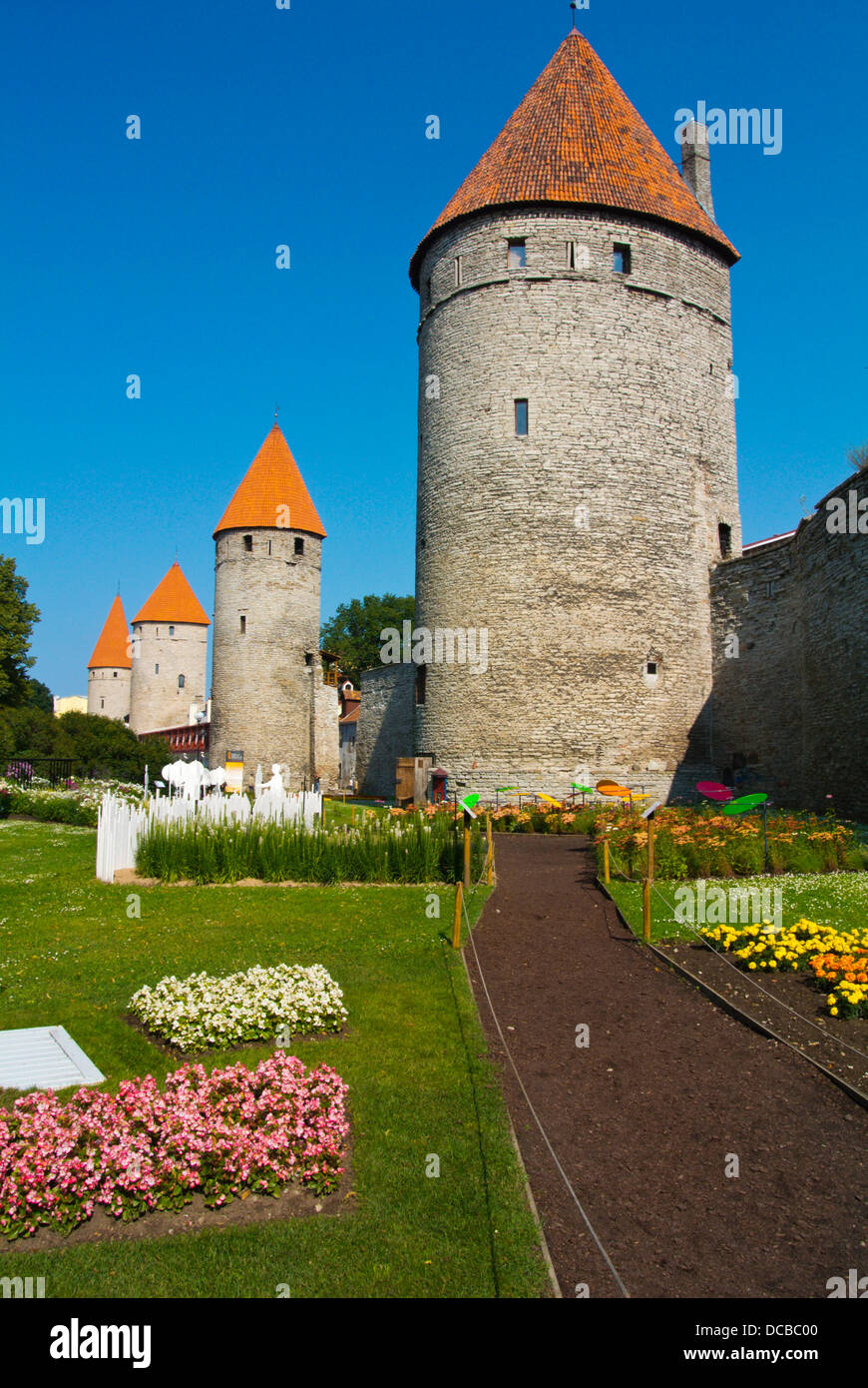 Tornide väljak the Towers square outside old town walls Tallinn Estonia ...