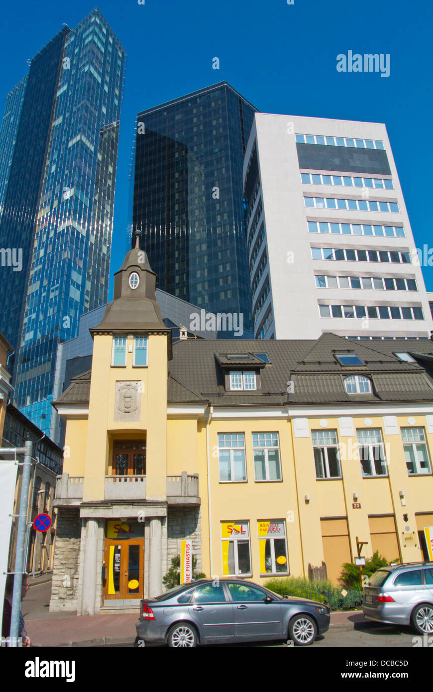 Old and new buildings Tallinn city business district Tallinn Estonia ...