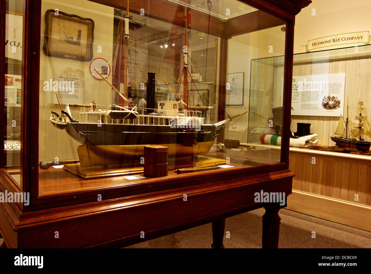 Model SS Beaver glass case Hudson's Bay Company exhibition gallery The ...