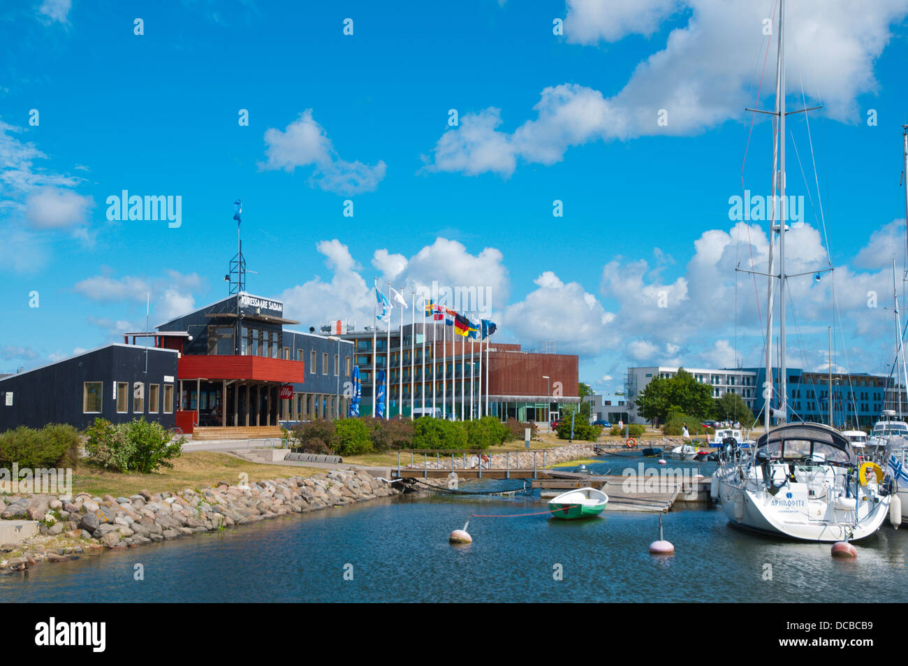 Sadam the harbour Kuressaare town Saaremaa island Estonia northern ...