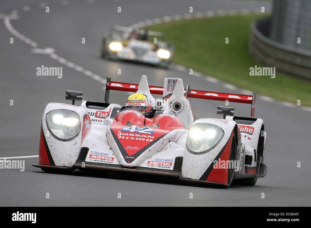 The Nissan of Michael Krumm at the 2013 Le Mans 24 Hours Stock Photo ...