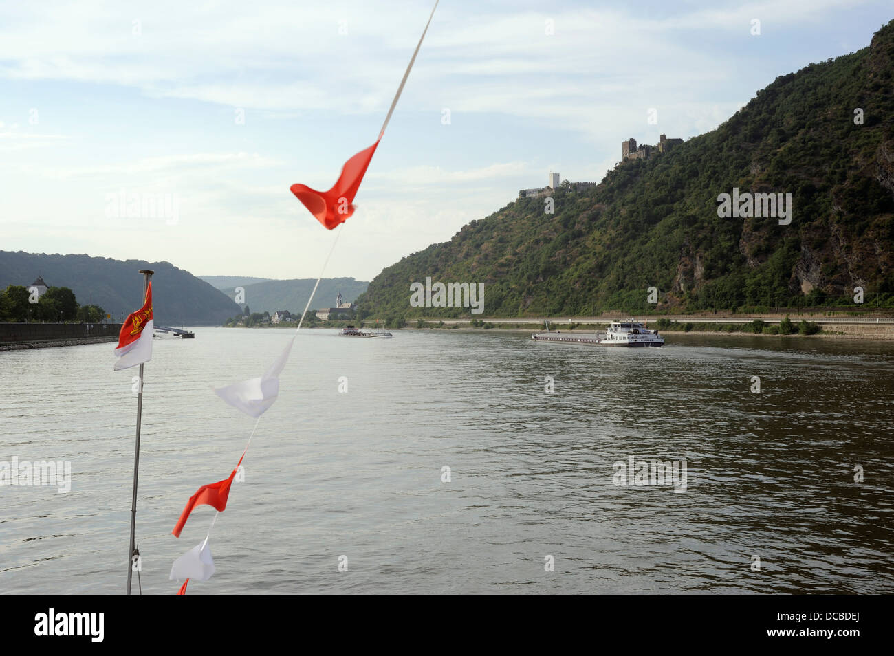 the middle Rhine valley seen from a boat cruise Stock Photo - Alamy