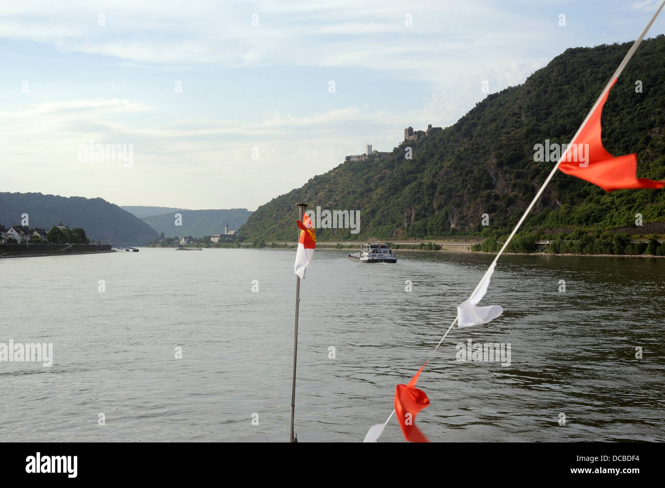 the middle Rhine valley seen from a boat cruise Stock Photo - Alamy