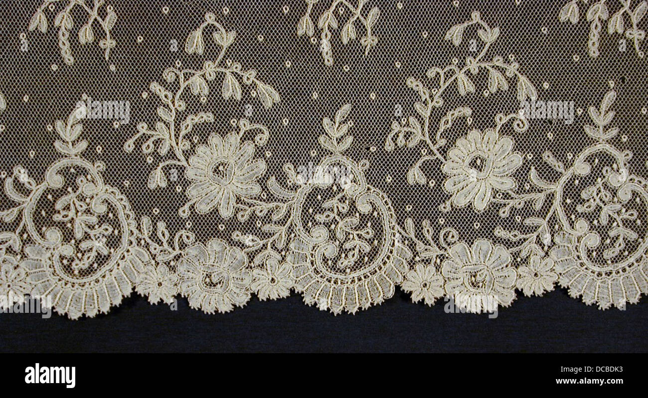 These fragments of a lace flounce, part of LACMA’s textile collection ...