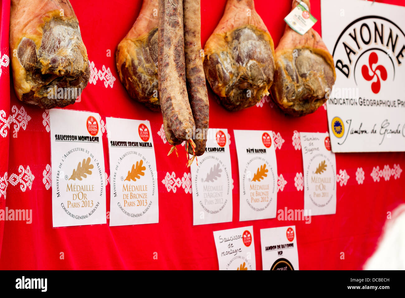 basque country traditional ham Stock Photo - Alamy