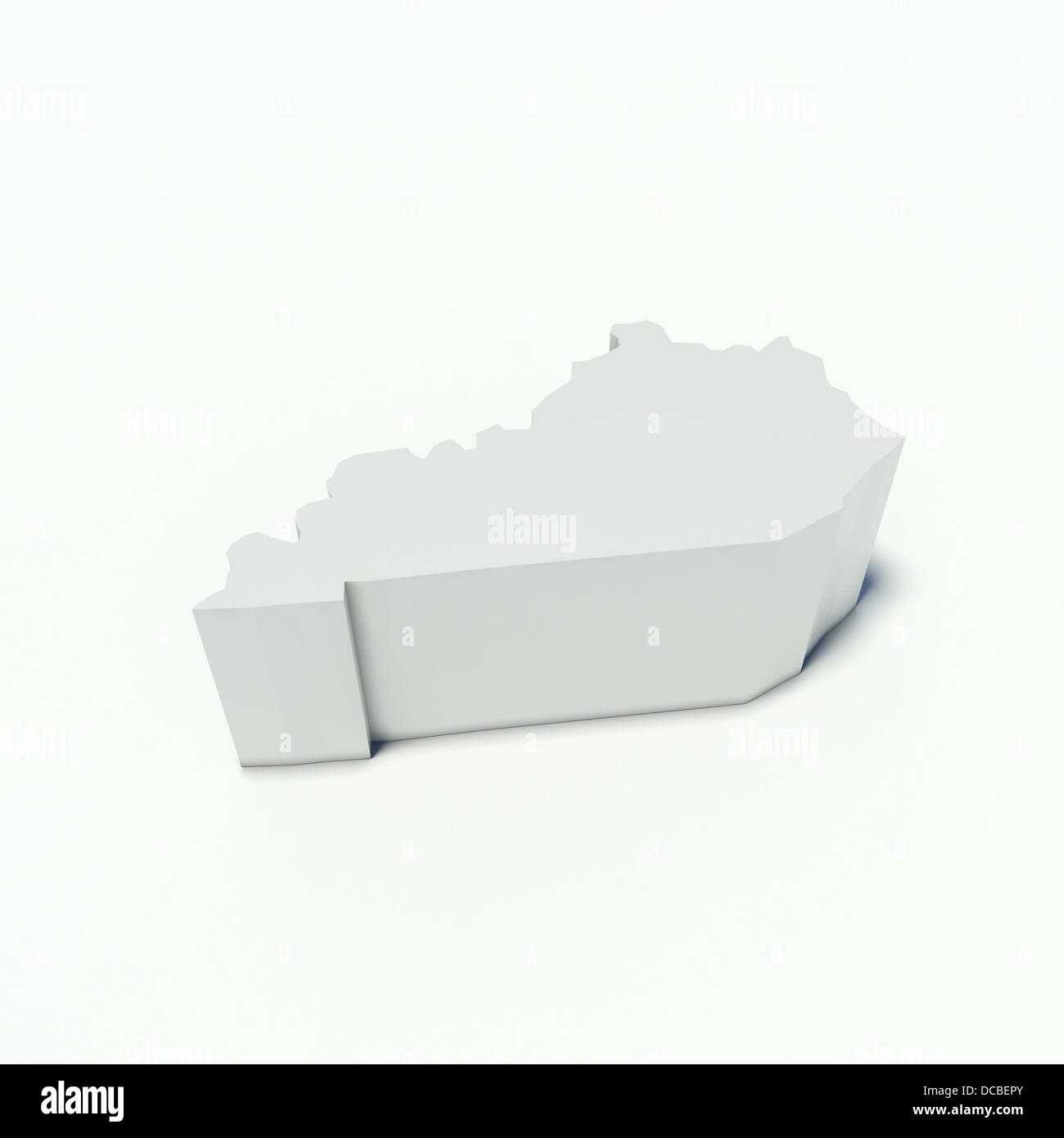 map of kentucky in perspective and white Stock Photo - Alamy