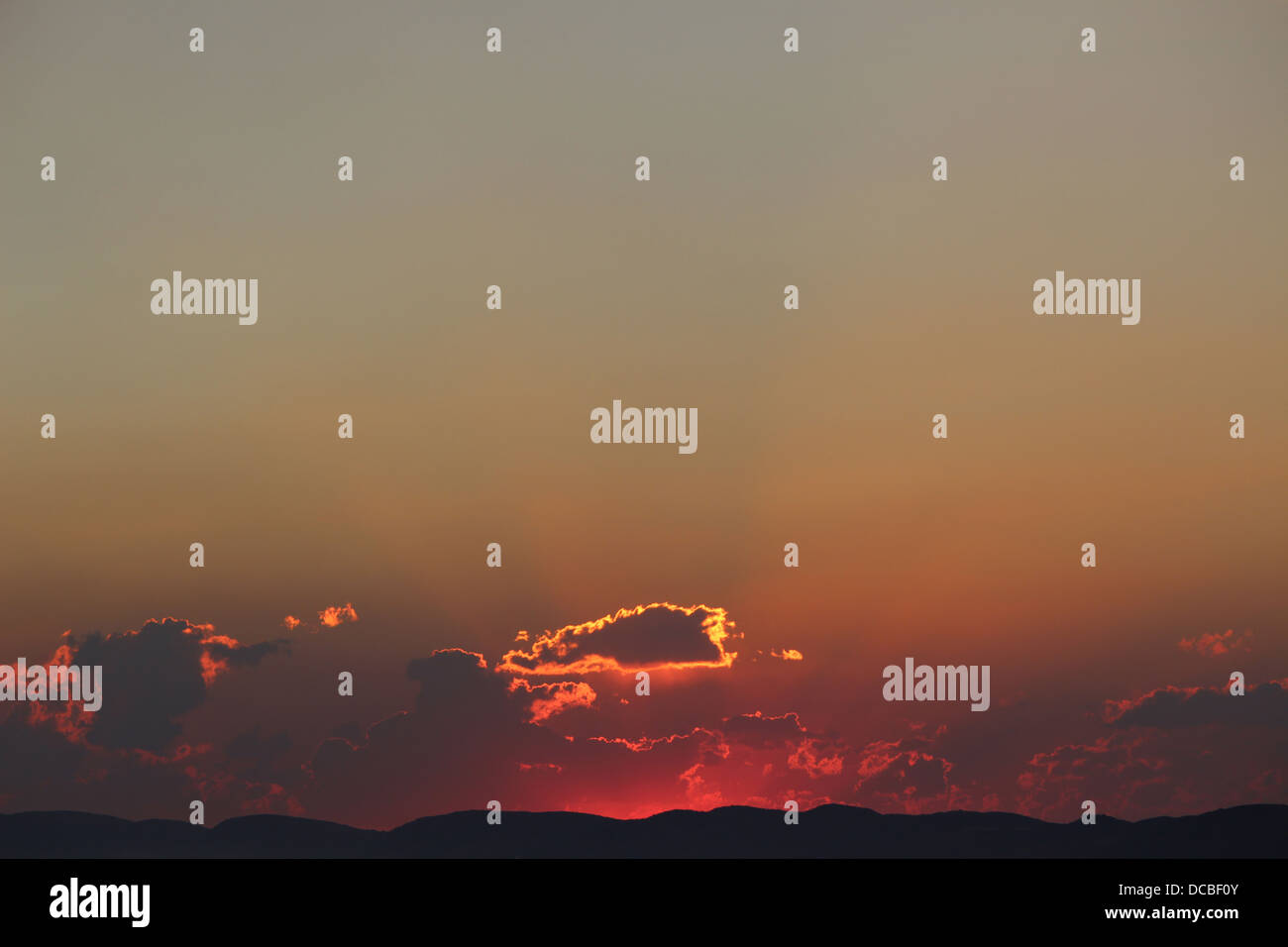Red and yellow sunset Stock Photo - Alamy