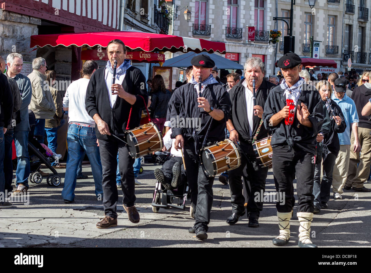 basque country musician in traditional costume Stock Photo - Alamy