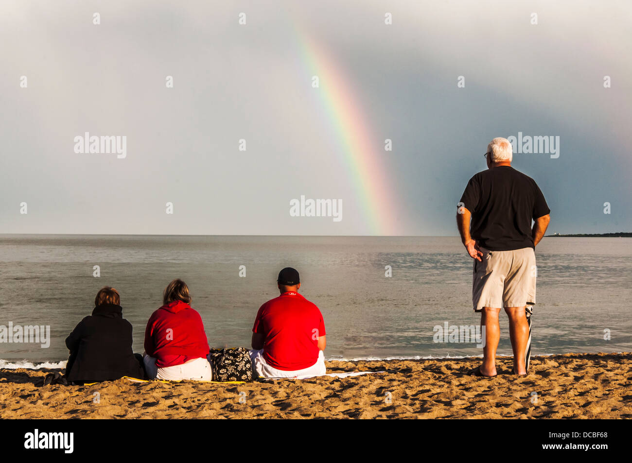 spectacular rainbow in nord america, Usa Stock Photo - Alamy