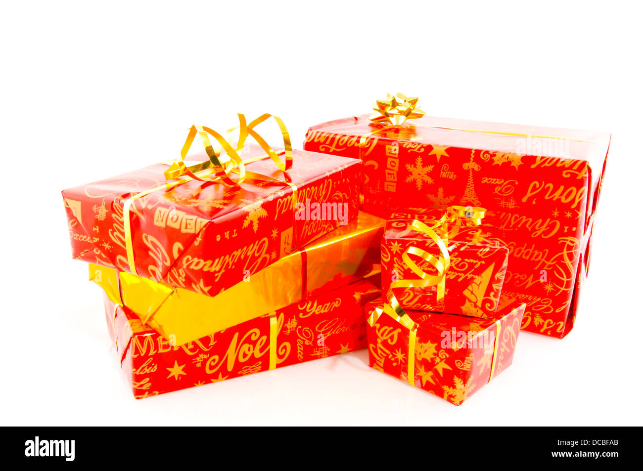 Stacked christmas presents hi-res stock photography and images - Alamy