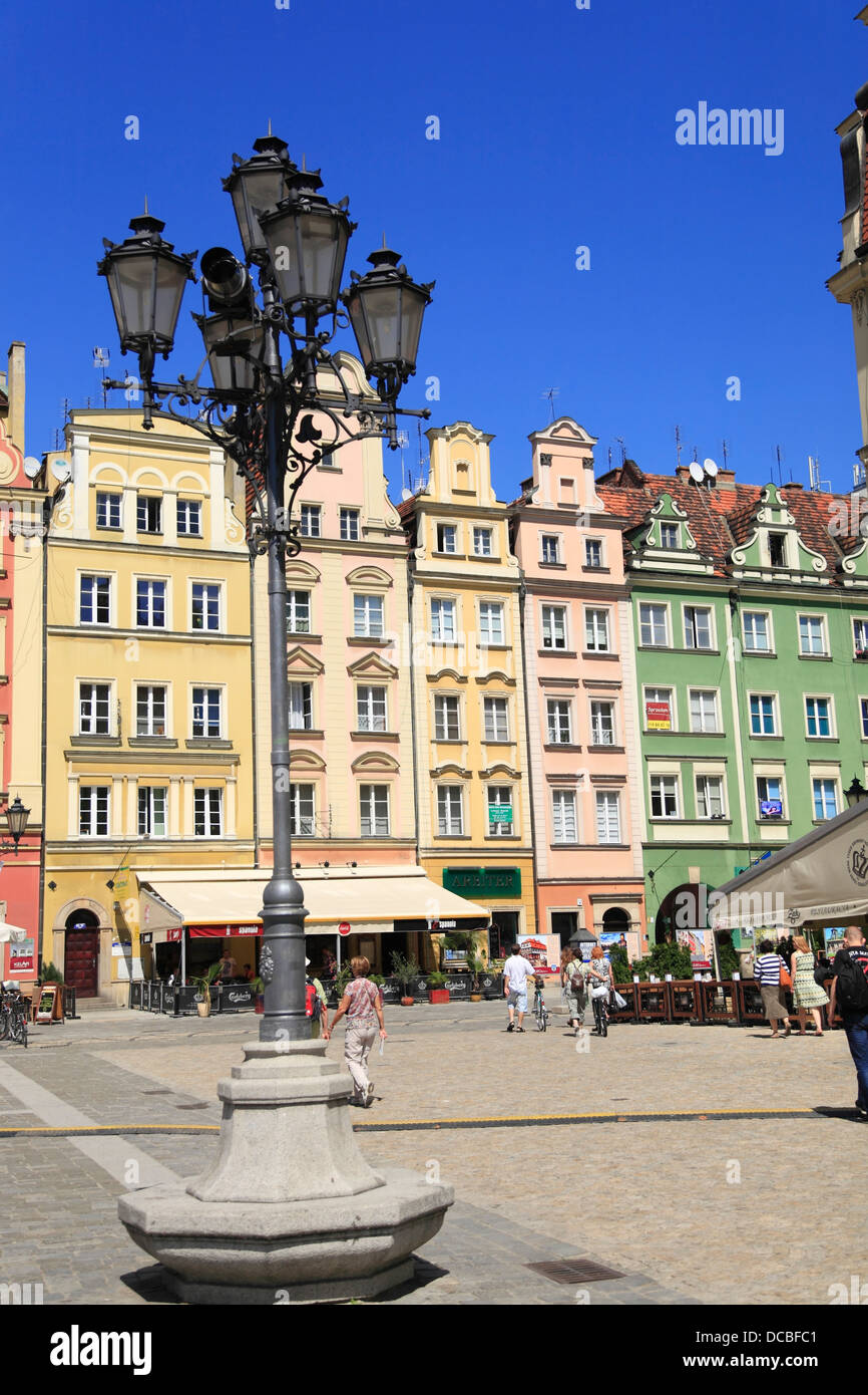Houses at Rynek (market square), Wroclaw, Lower Silesia, Poland, Europe ...