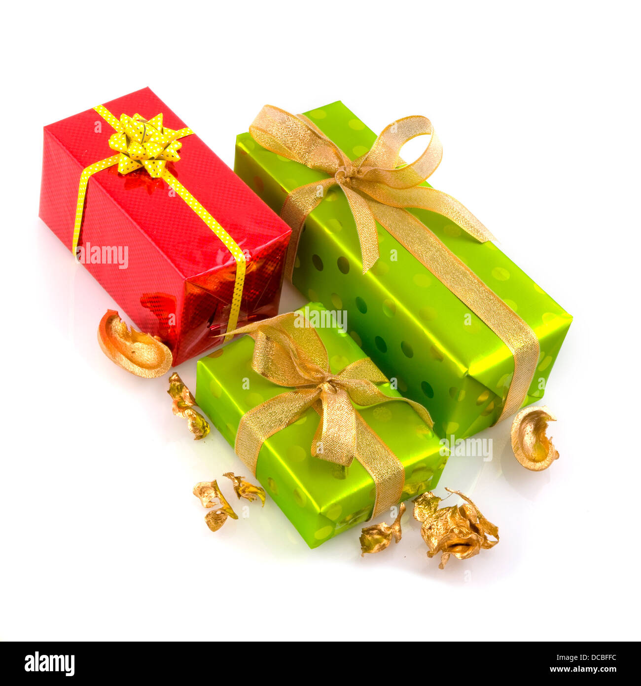 Luxury christmas present golden hi-res stock photography and images - Alamy