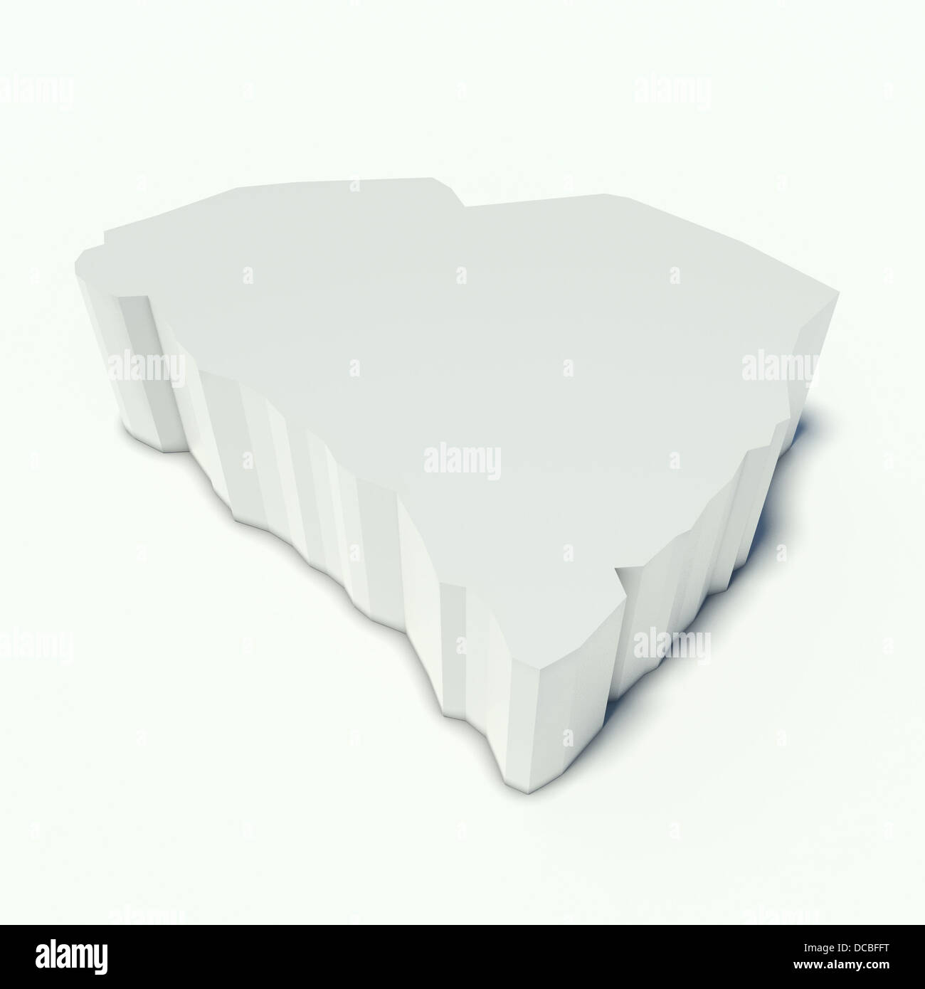 map of south carolina in perspective and white Stock Photo - Alamy