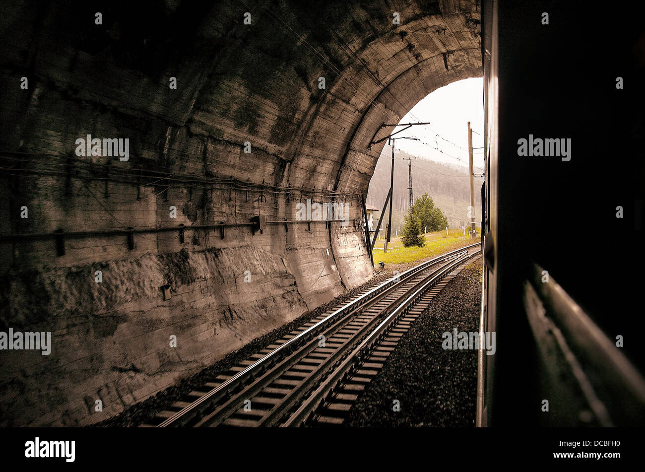Railway track tunnel hi-res stock photography and images - Alamy
