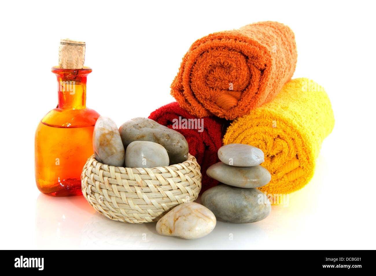 Wellness in orange and yellow Stock Photo - Alamy