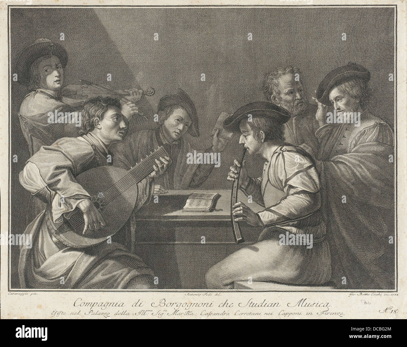 This artwork, part of the LACMA collection, depicts a group of ...