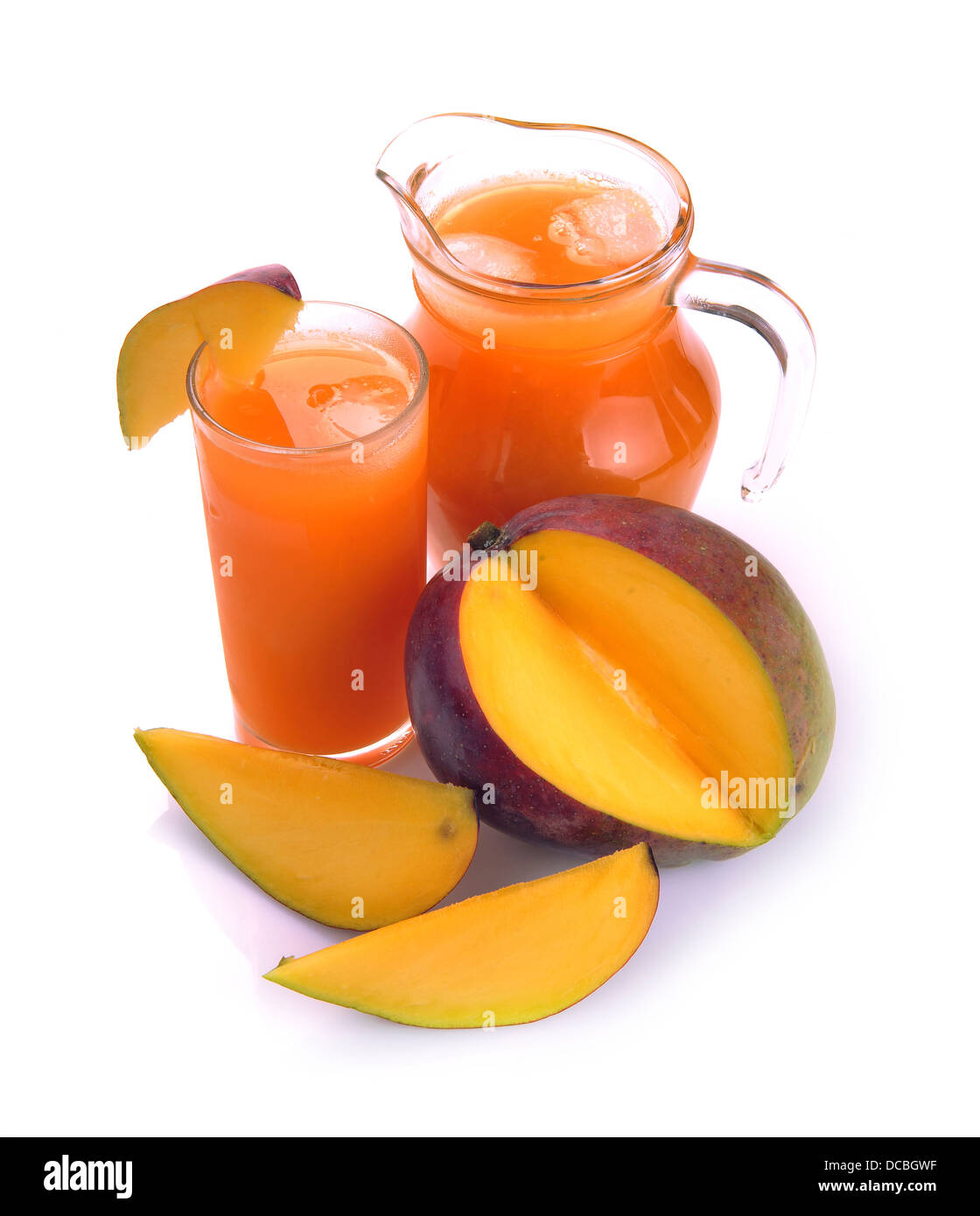 Glass sweet mango juice Cut Out Stock Images & Pictures - Alamy