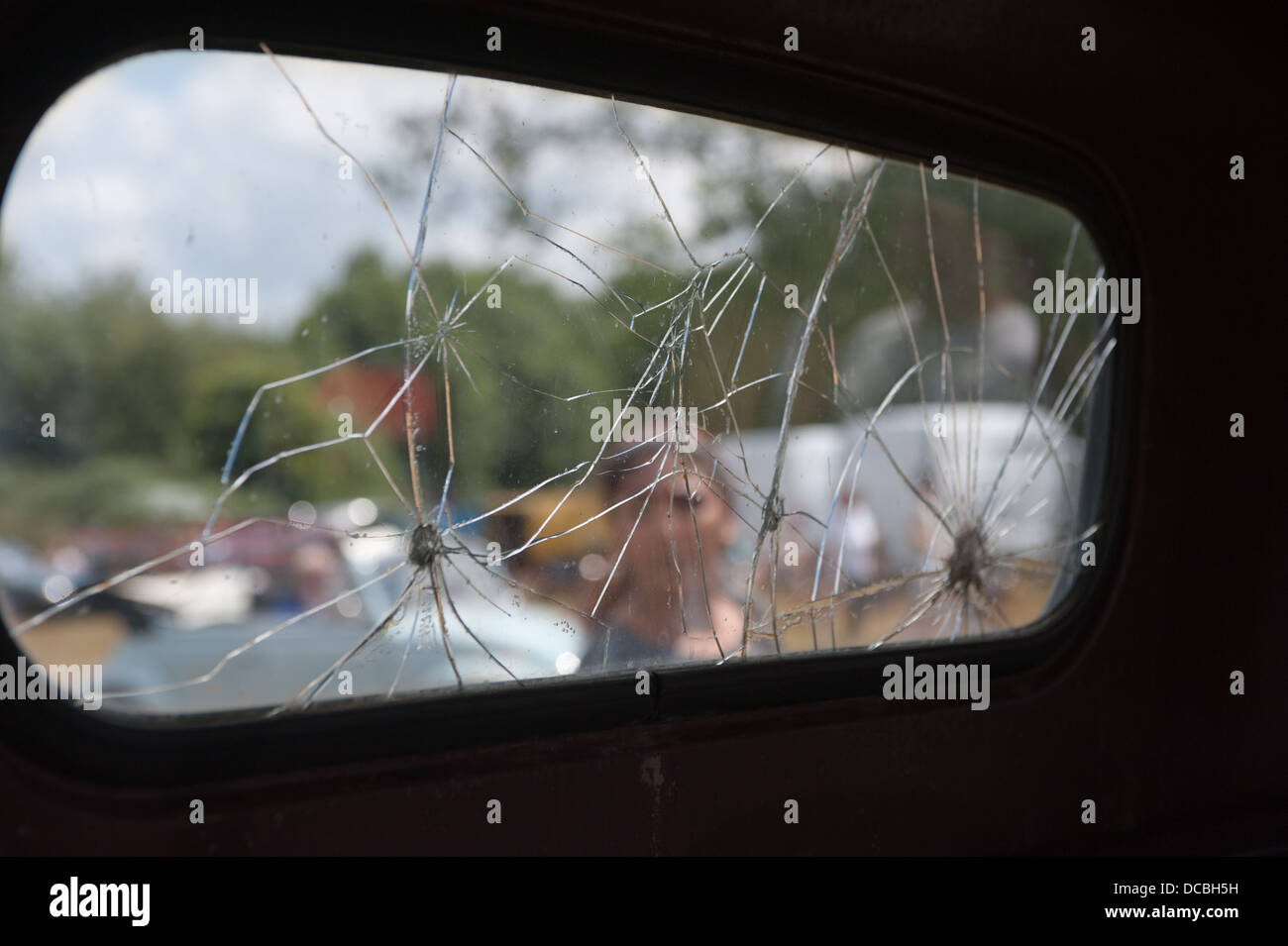 broken truck window Stock Photo - Alamy