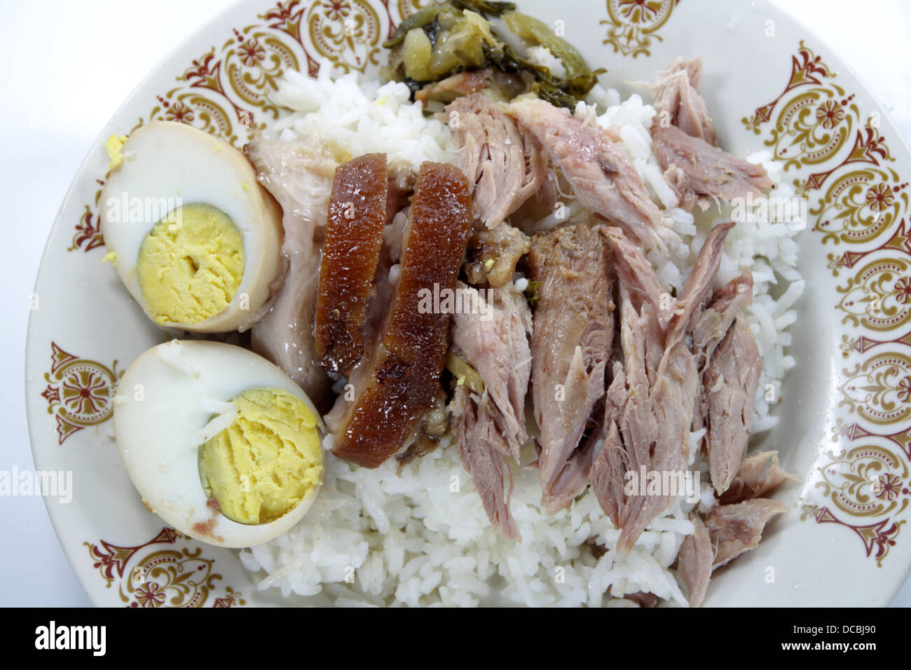 Thai food , Pork Leg on Rice, Khao Kha Moo Stock Photo - Alamy