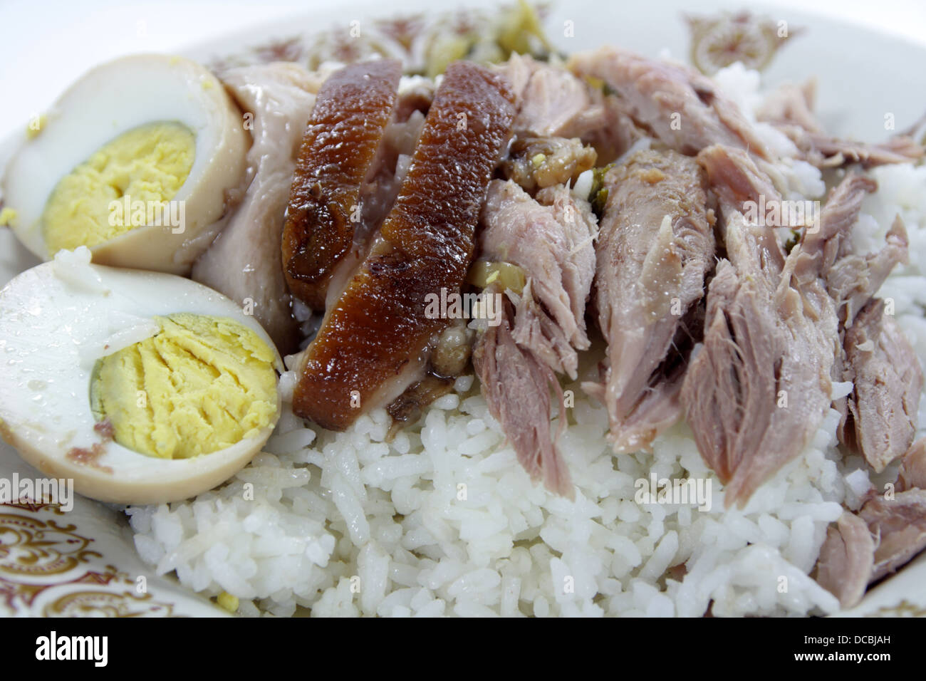 Thai food , Pork Leg on Rice, Khao Kha Moo Stock Photo - Alamy
