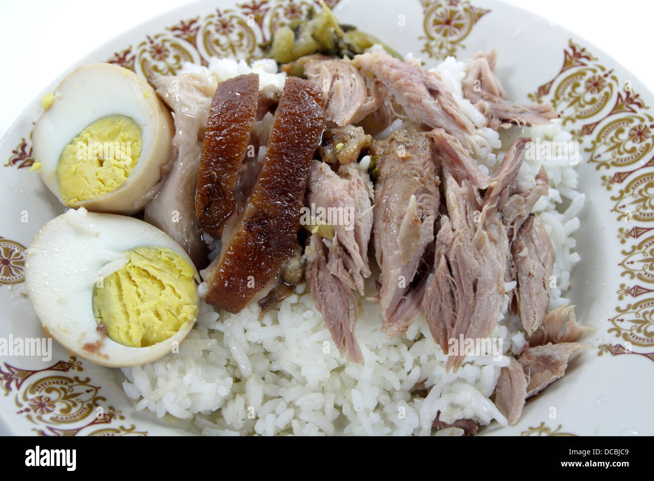 Thai food , Pork Leg on Rice, Khao Kha Moo Stock Photo - Alamy