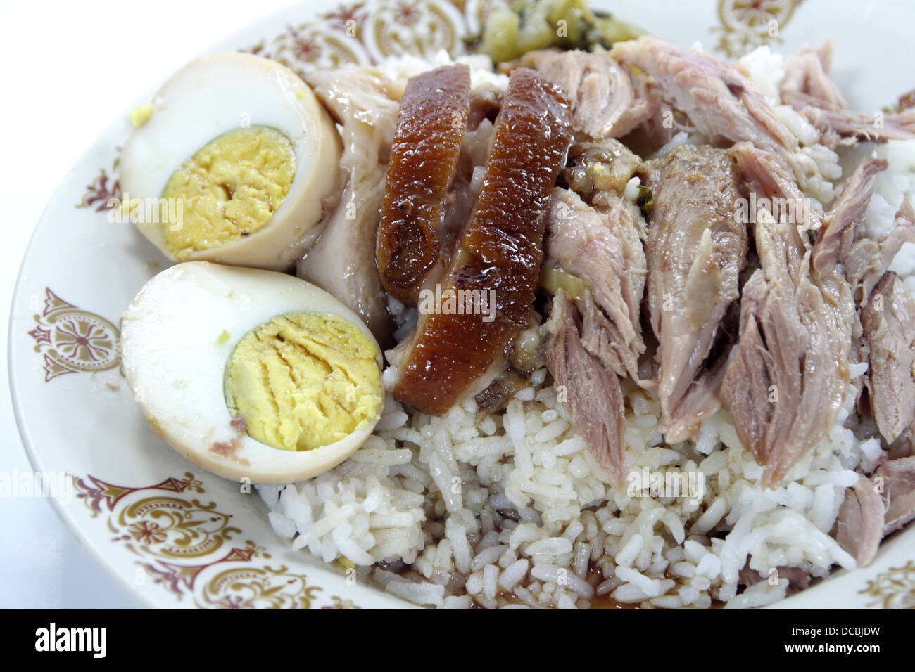 Thai food , Pork Leg on Rice, Khao Kha Moo Stock Photo - Alamy