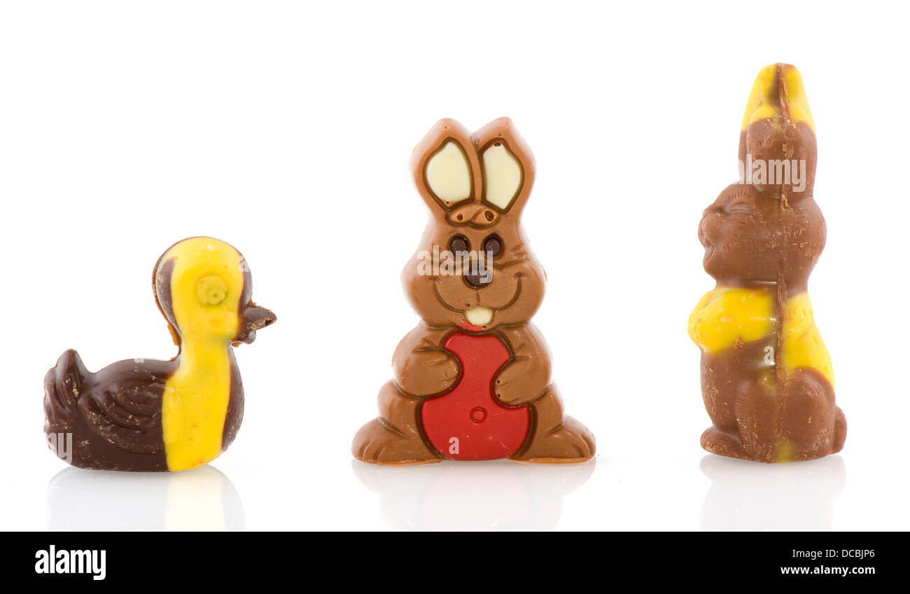 chocolate easter animals Stock Photo - Alamy