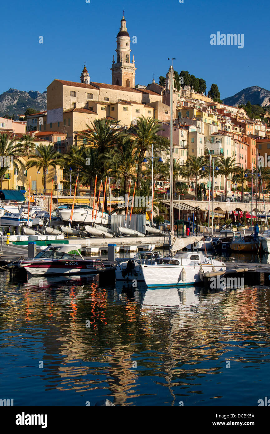 Menton Harbour, Southern France Stock Photo - Alamy