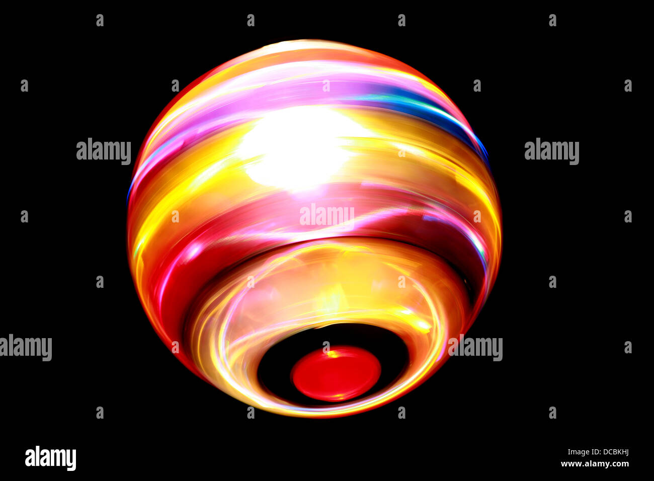 Blurred colorful ball of light spinning Stock Photo - Alamy