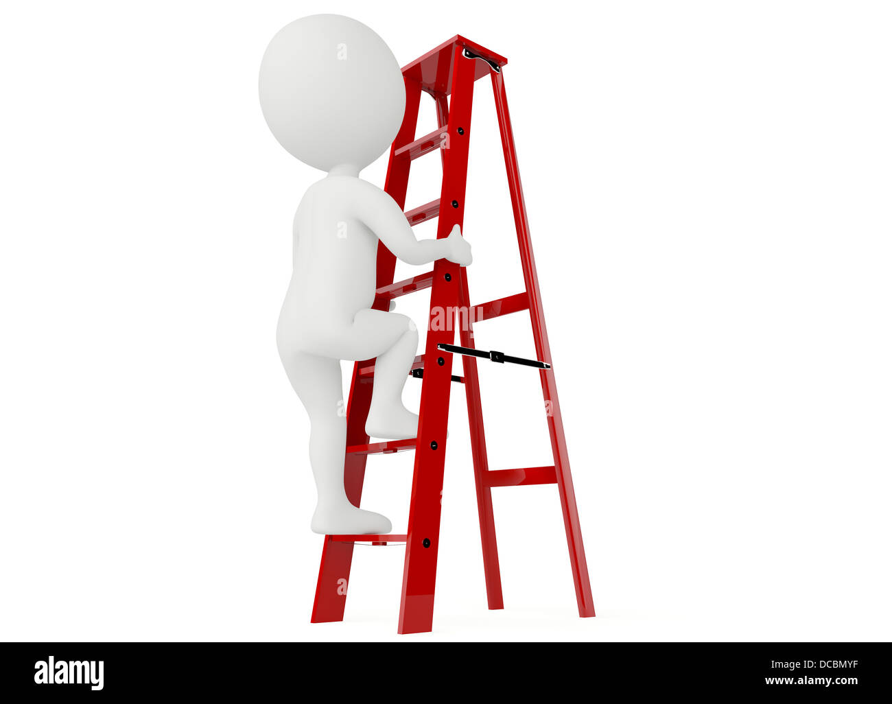3d human ladder red hi-res stock photography and images - Alamy